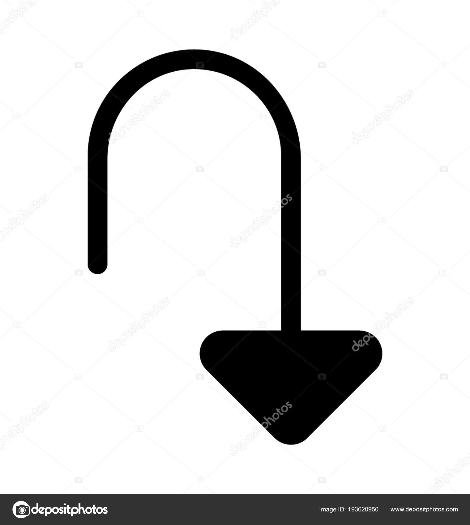 Curved Arrow Flat Vector Icon Stock Vector by ©creativestall 193620950