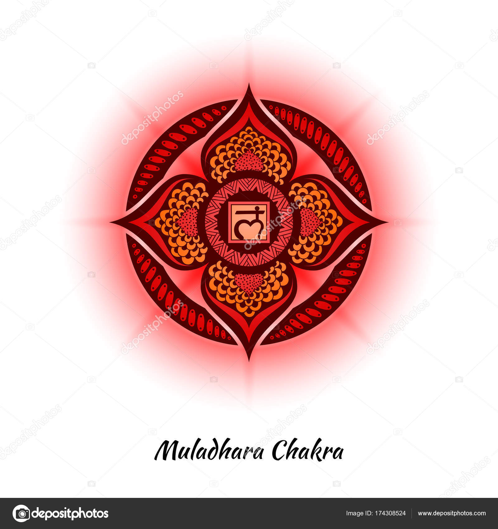 Muladhara chakra design — 스톡 벡터 © Den.the.Grate@gmail.com #174308524