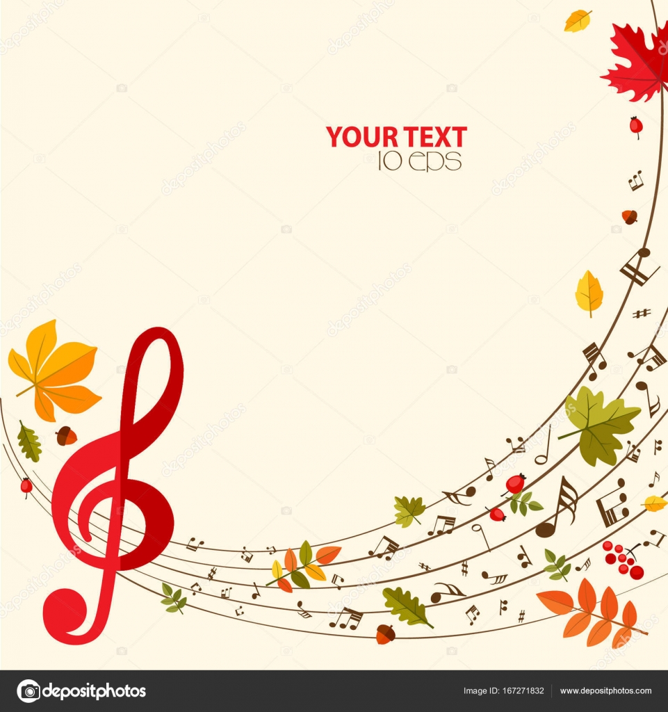 Musical autumn bright background Stock Vector Image by ©1nana1 #167271832