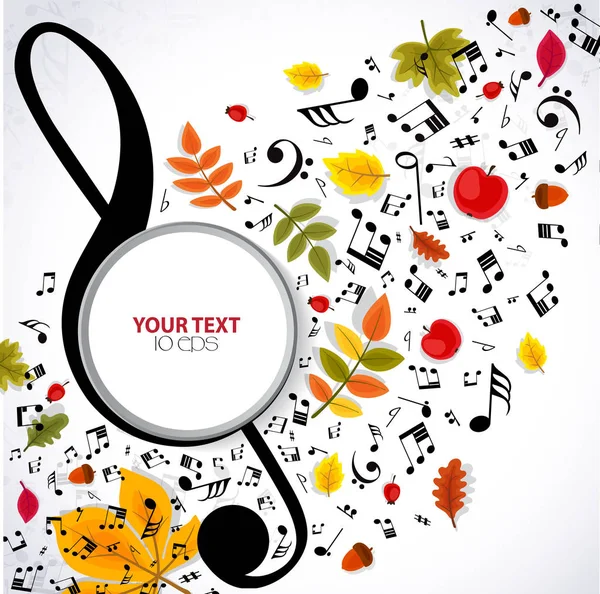 Autumn background music ⬇ Vector Image by © 1nana1 | Vector Stock 59968231