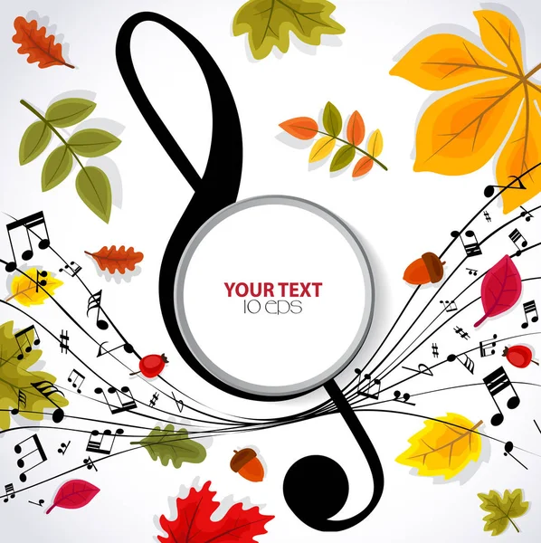 Autumn Musical Background Notes Leaves Stock Vector Image by ©1nana1 ...