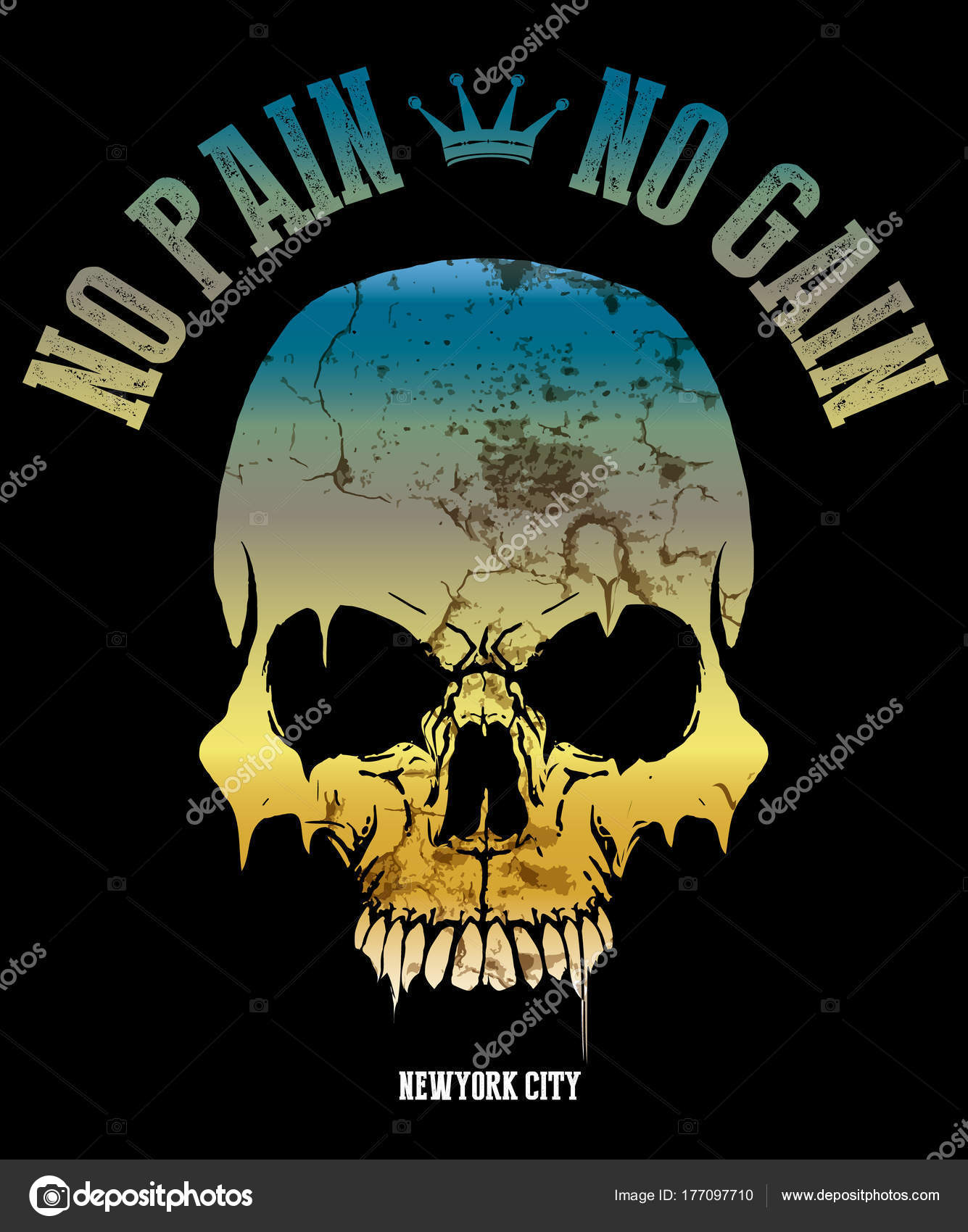 Skull print/skull illustration/evil skull/concert posters/skull Stock ...