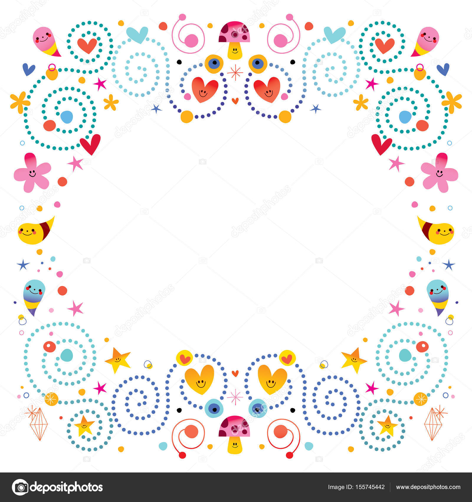 Celebration fun happy frame Stock Vector by ©Aliasching 155745442