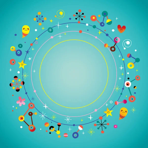 Abstract art retro border design elements Stock Vector Image by ...