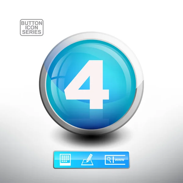 Number 9 in 3D Glossy Button ⬇ Vector Image by © yugra | Vector Stock ...