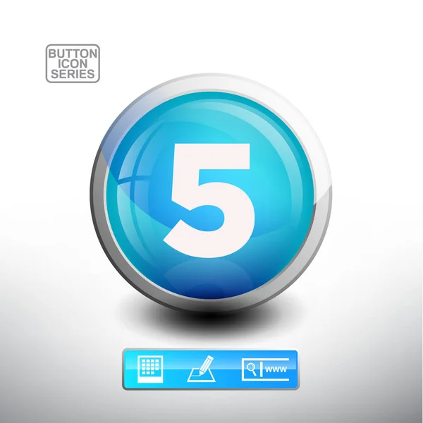 Number 9 in 3D Glossy Button ⬇ Vector Image by © yugra | Vector Stock ...