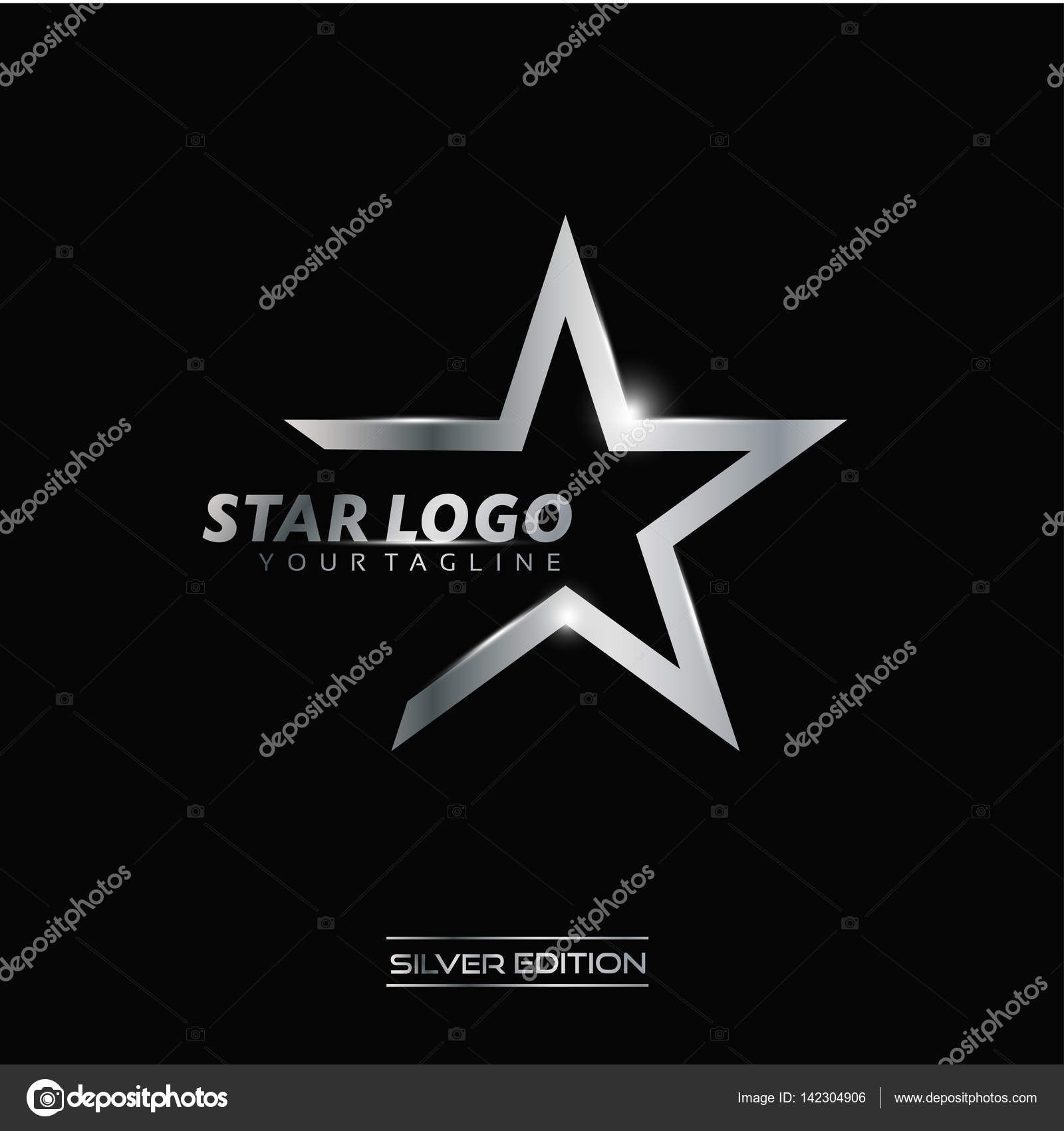 Silver Star Logo Stock Vector Image by ©yugra #142304906