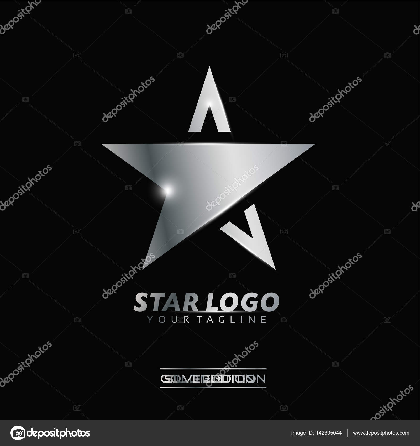 Silver Star Logo Stock Vector Image by ©yugra #142305044