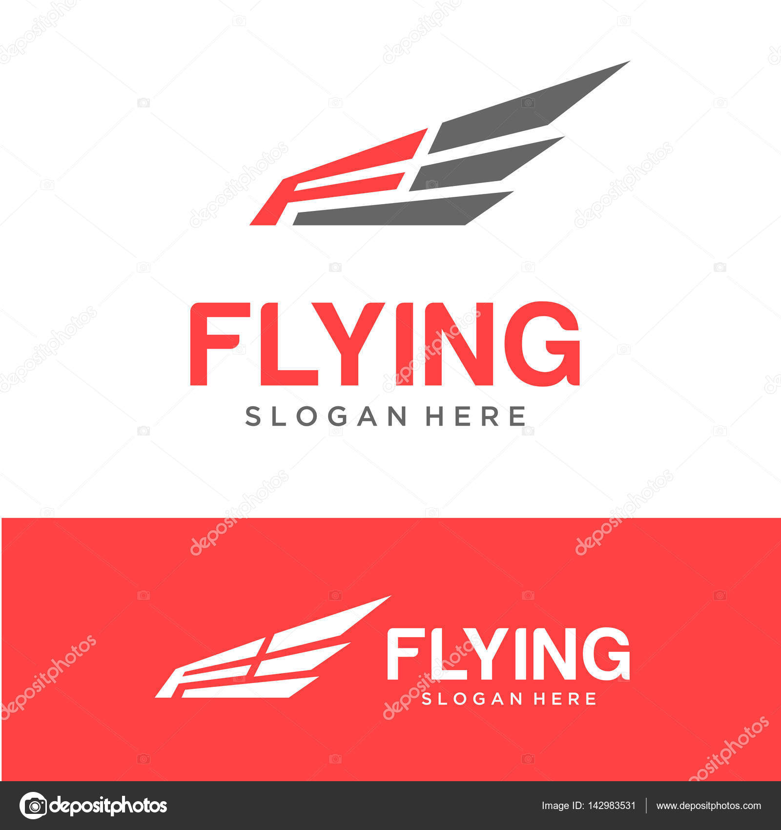 Flying Logo with Letter Stock Vector by ©yusuf sangdes 142983531