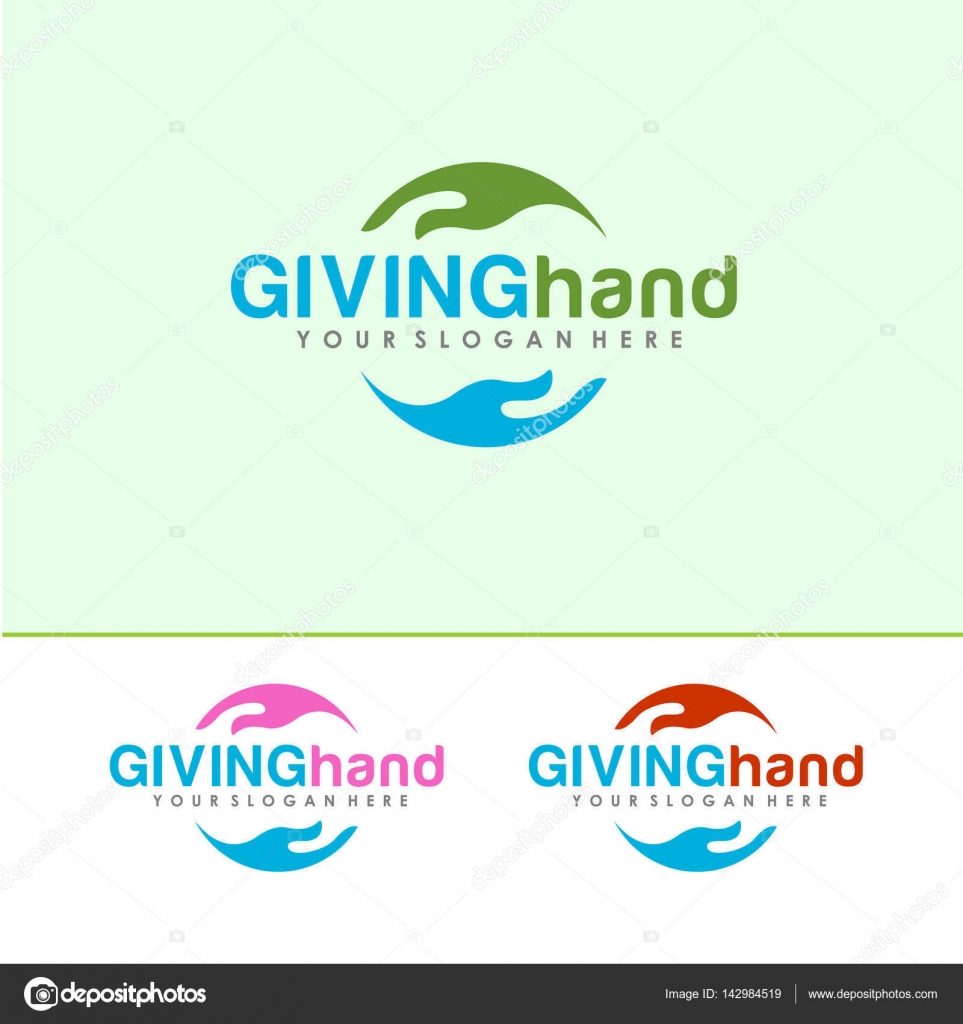 Giving hand logo | Giving Hand Logo — Stock Vector © yugra #142984519