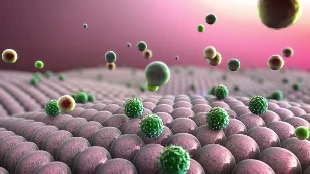 Viruses attack the cells — Stock Video © Ugreen #161602208