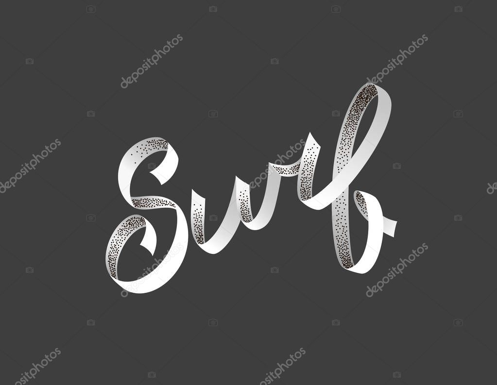 Logo de surf. Caligrafía de surf, elemento tipográfico, gráficos de ...