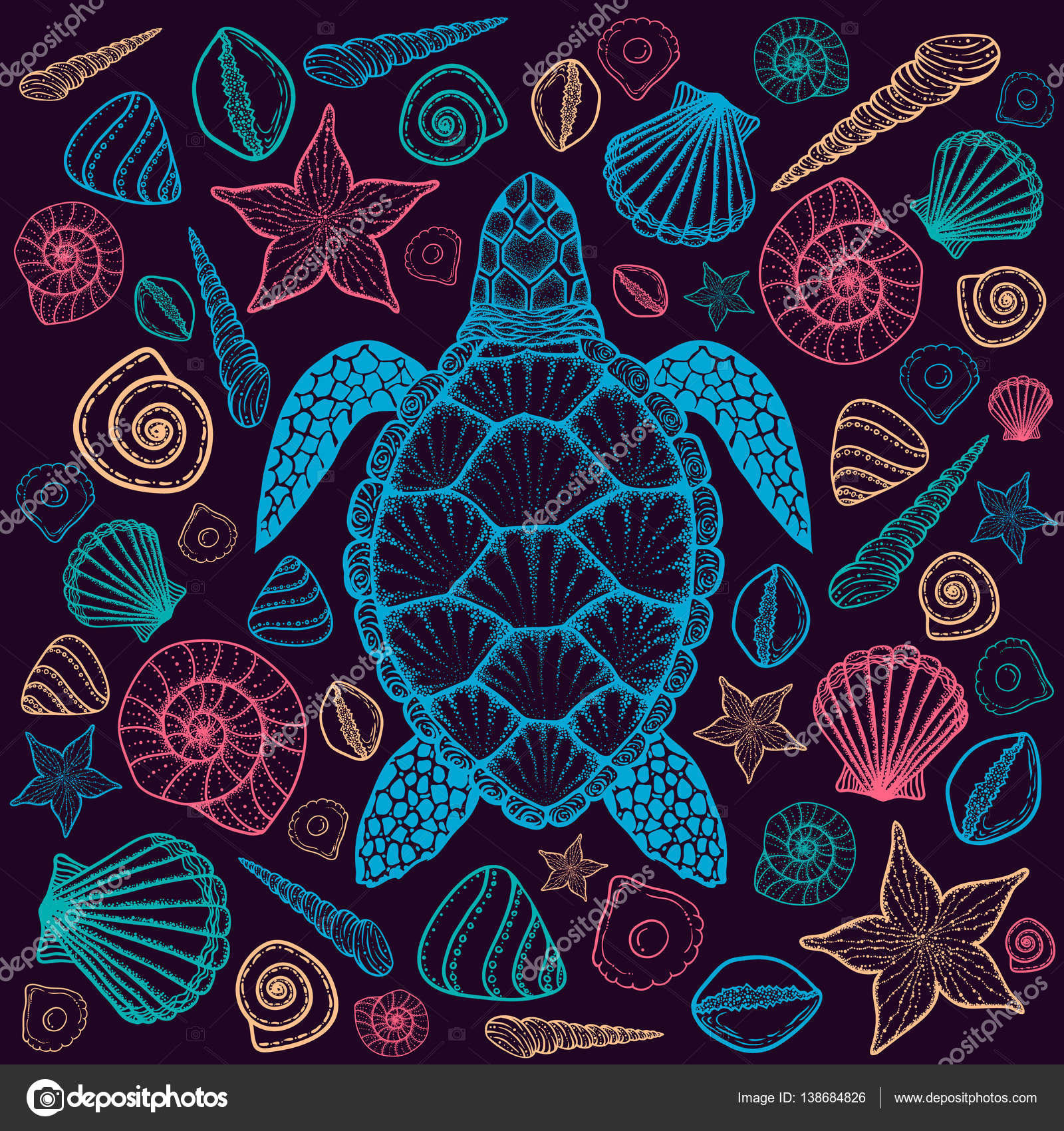 Sea Turtle Shell Clip Art