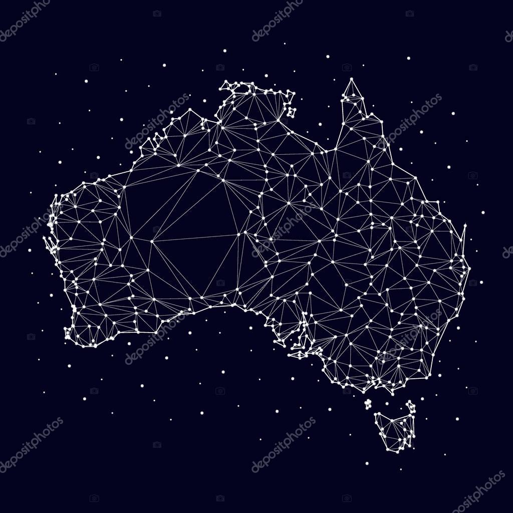 Map of Australia, constellation, vector graphics Stock Vector Image by ...