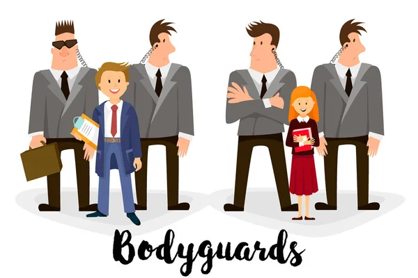 guardia de seguridad de dibujos animados con la linterna — Archivo ...