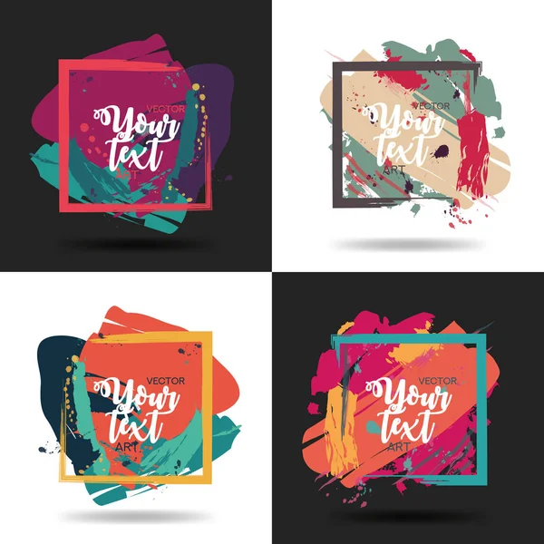 Vector Frame Text Modern Art Graphics Hipsters Dynamic Frame Stylish ...