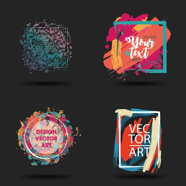 Vector Frame Text Modern Art Graphics Hipsters Dynamic Frame Stylish ...