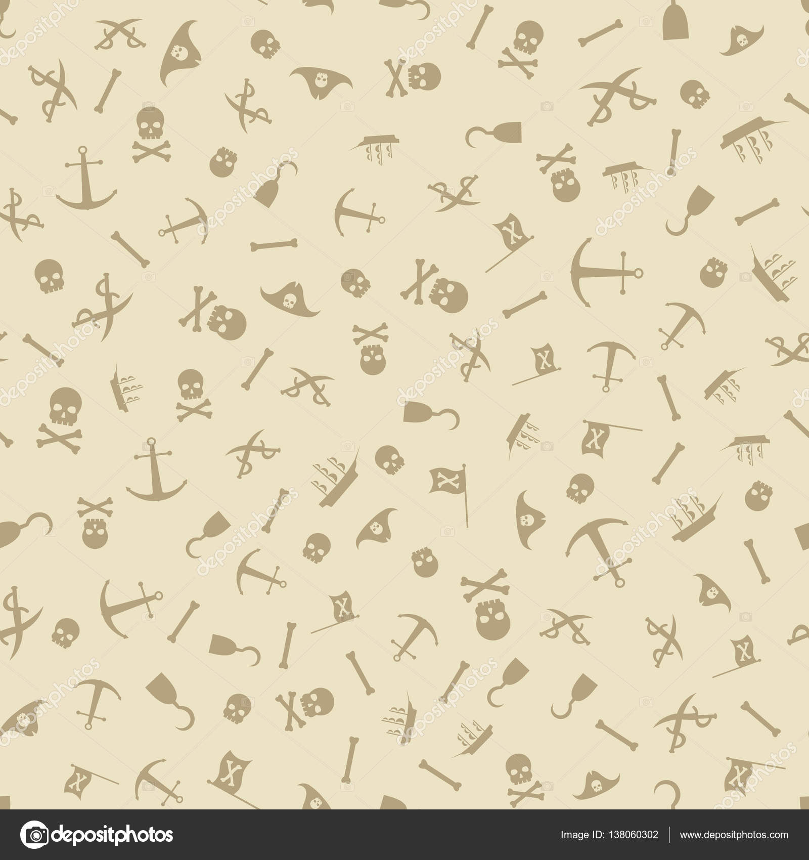 Pirate Seamless Pattern Background Stock Vector Image by ©InVentoriS ...