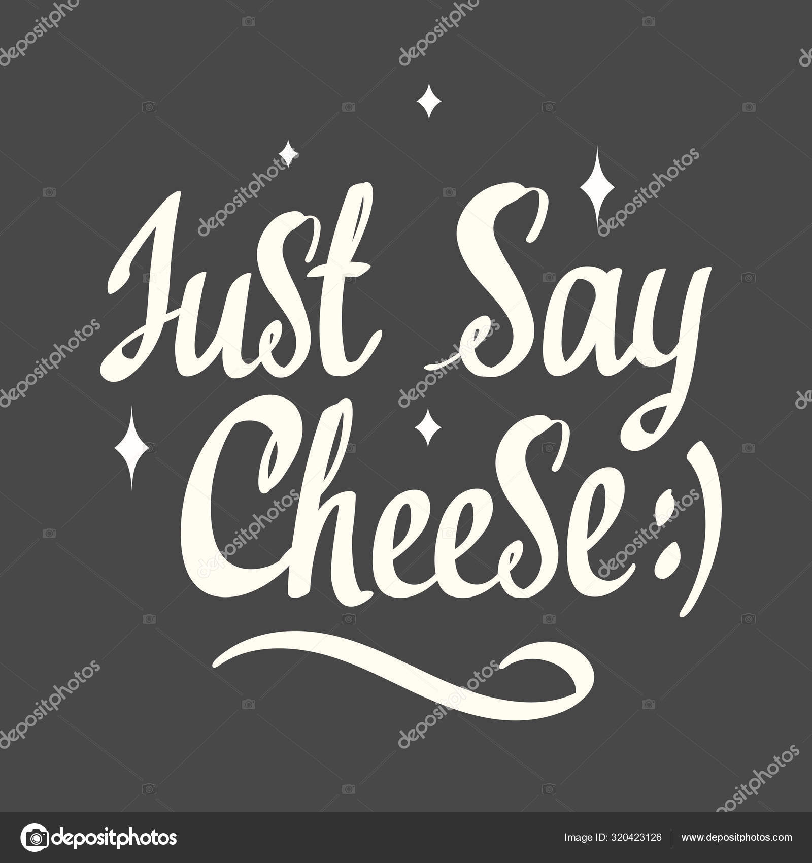 Just say cheese. Brush calligraphy elements for your design ...