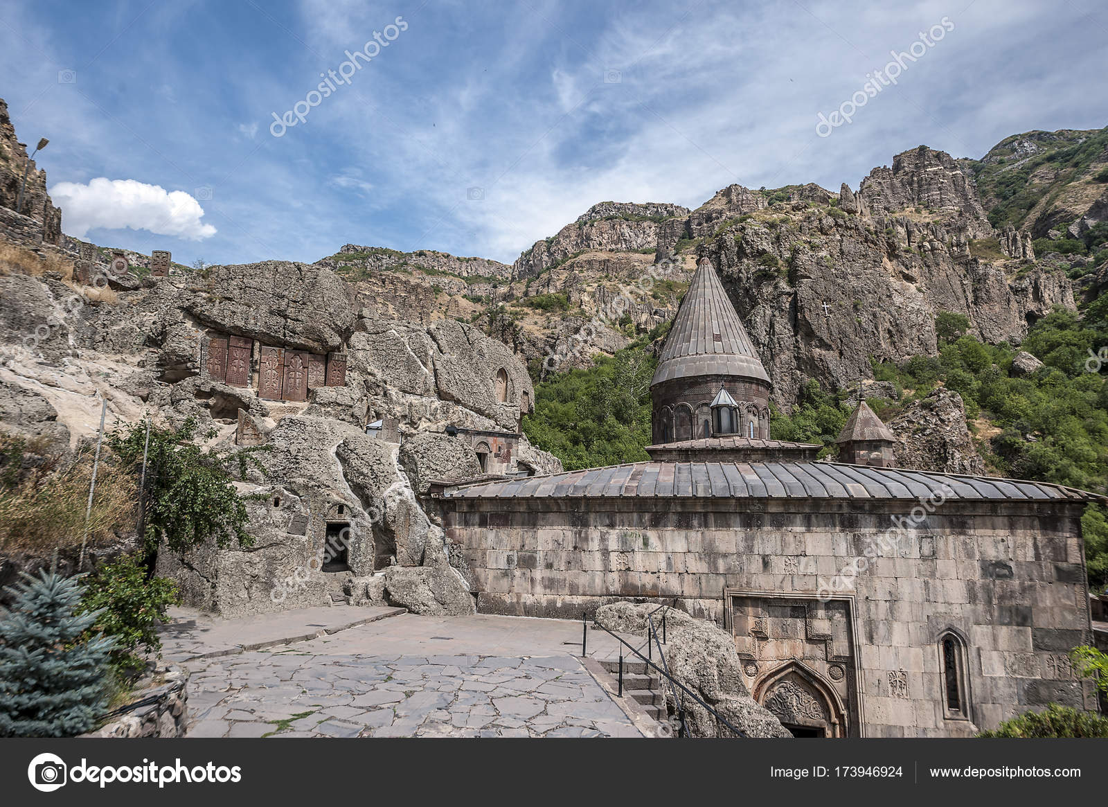 Armenia, the monastic complex Geghard. — Stock Photo © SeregaYu #173946924