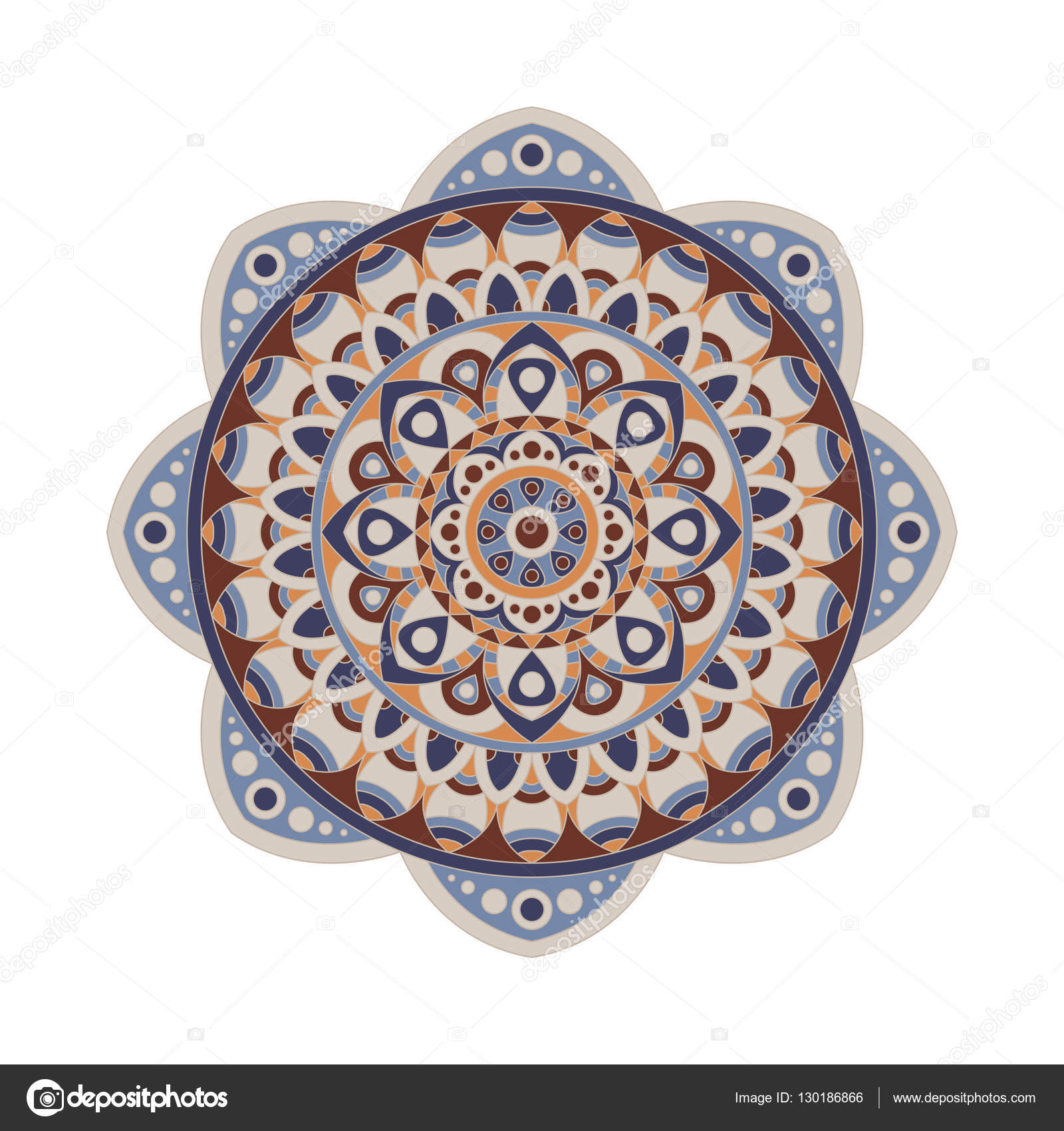 Ornament round mandalas in vector. Abstract design circle element ...