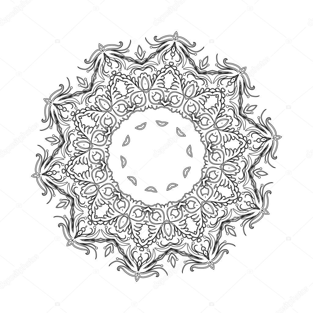 Round mandalas in vector. Graphic template for your design. Decorative ...