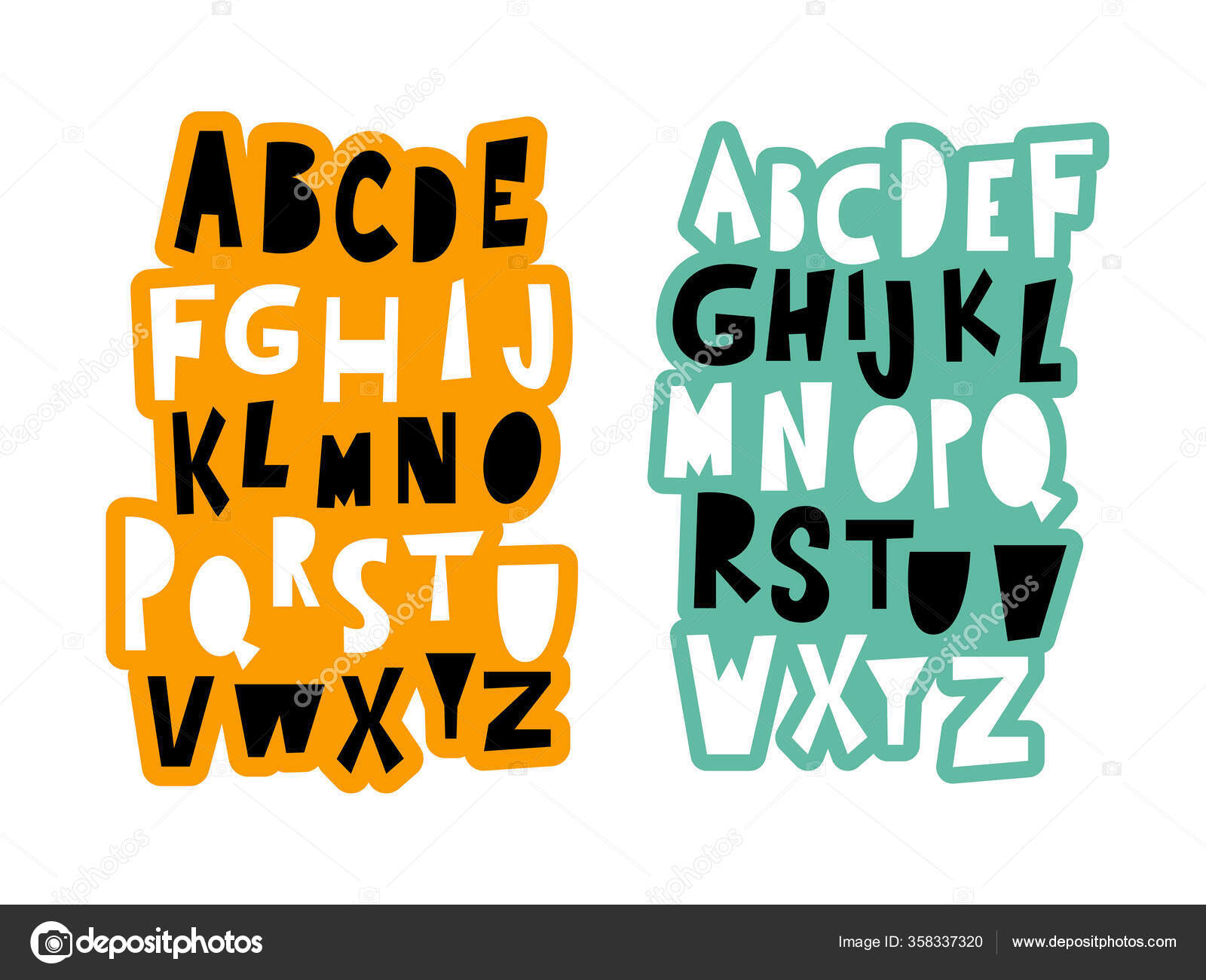 Fuente Handwritten calligraphy. Alfabeto vectorial. Cartas hechas a ...