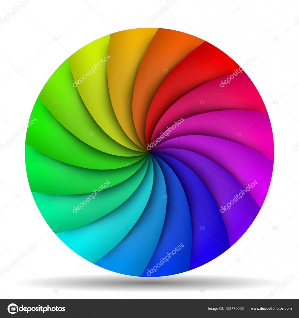 Round rainbow whirl Stock Vector by ©JonnyDrake 153770066