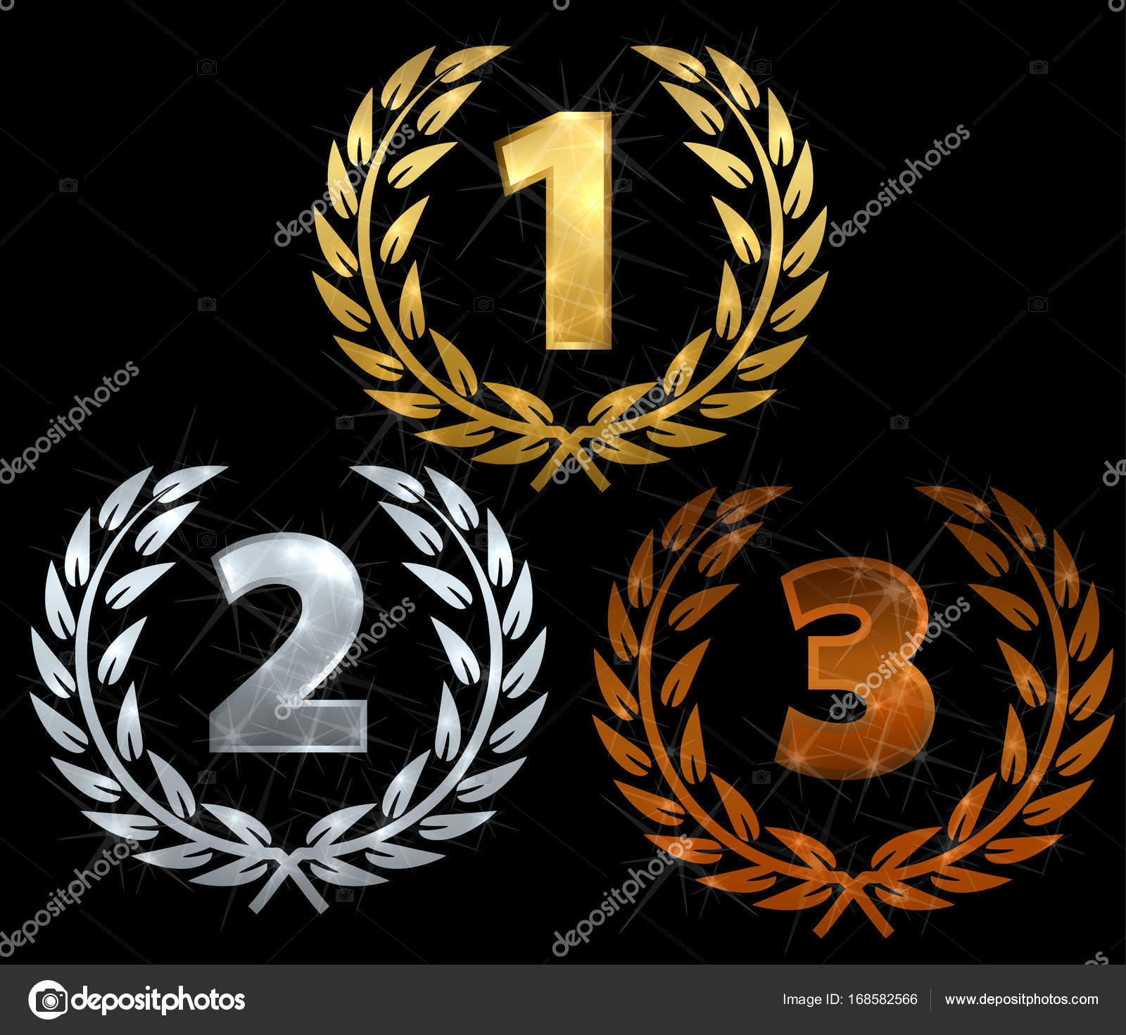 Laurels for first three places Stock Vector by ©JonnyDrake 168582566
