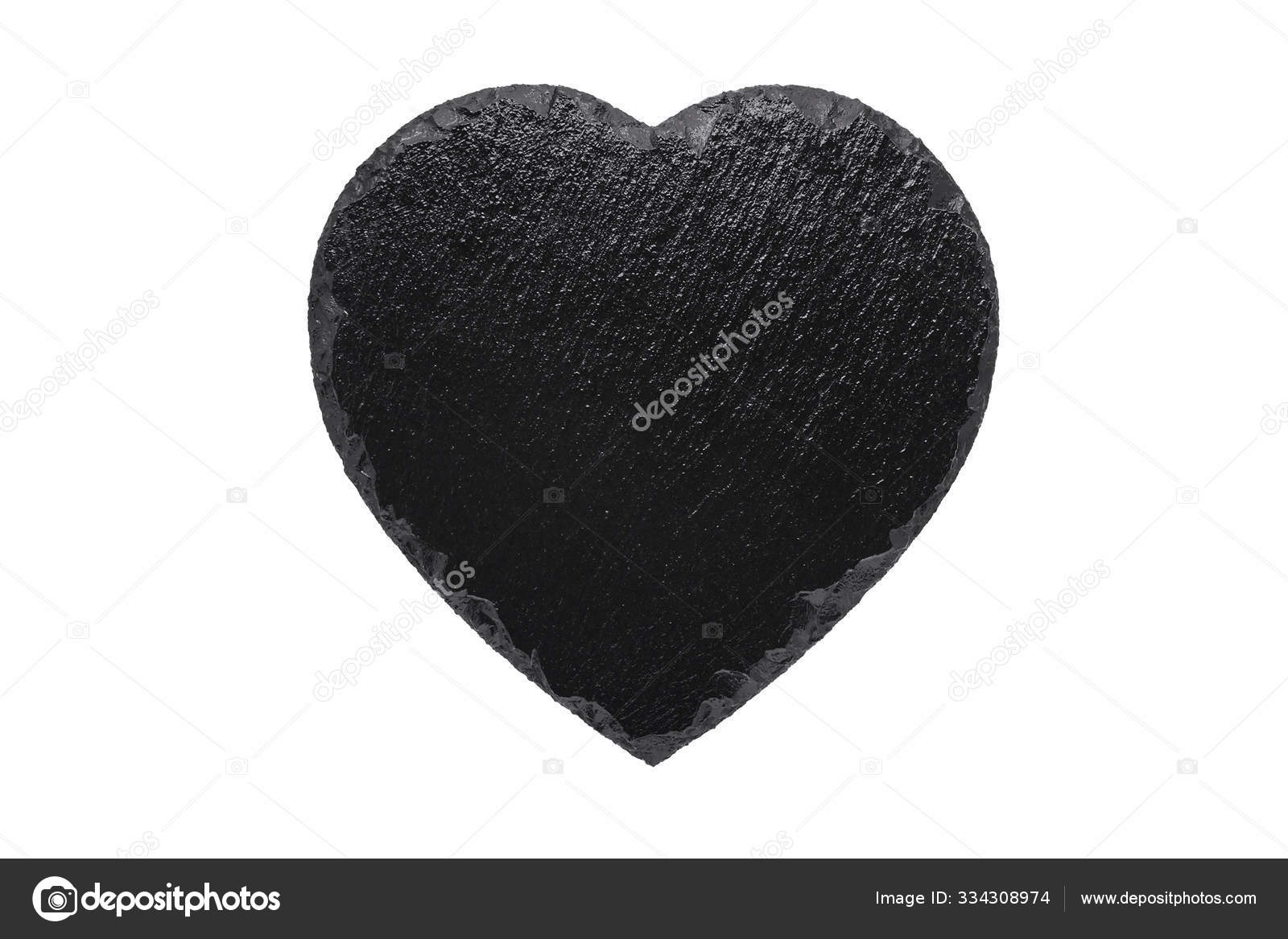Black slate plate like heart isolated on white — Stock Photo © nadisja ...