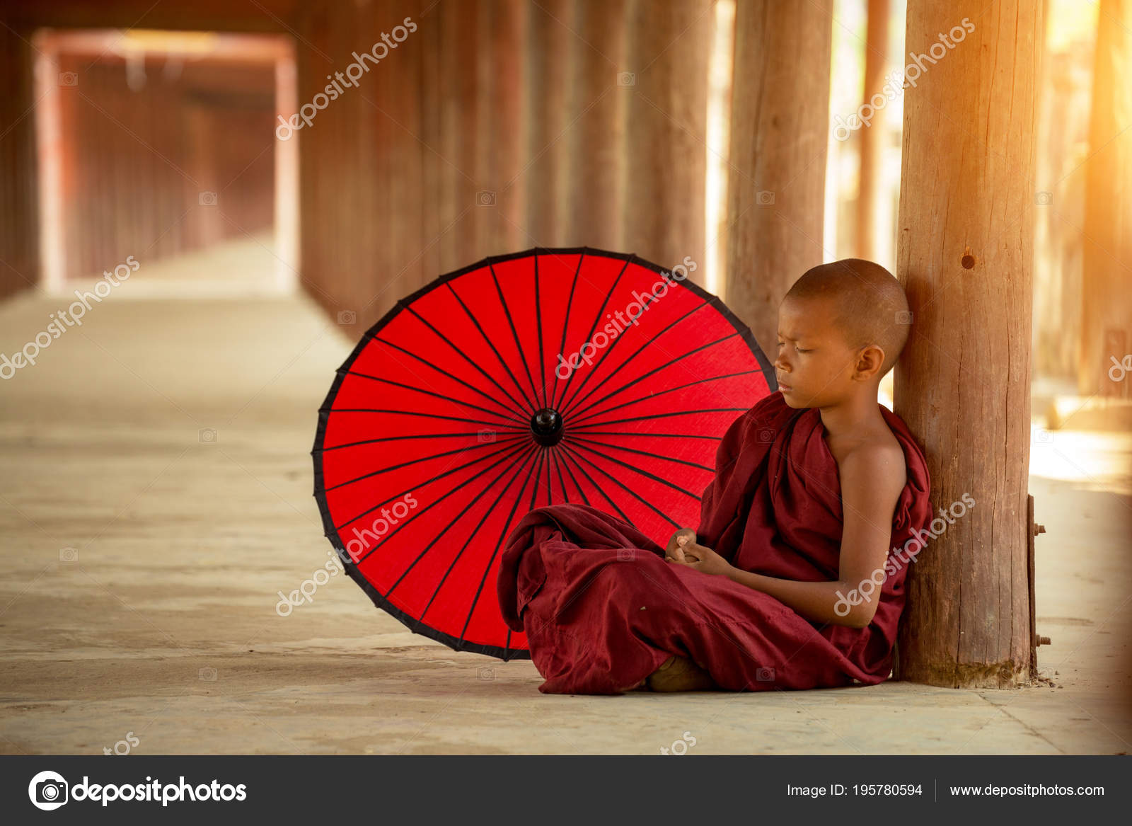 Child Monk Meditating