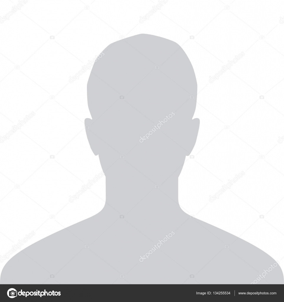 Headshot. Male Default Profile. Gray Person Picture Isolated On White ...