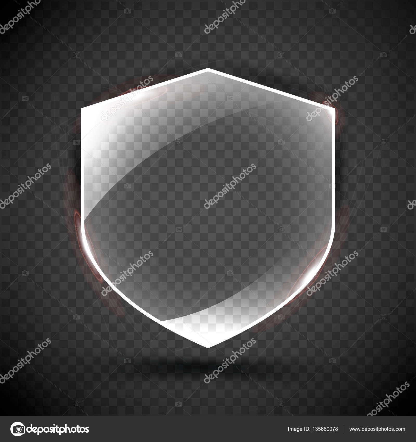 Transparent Shield. Safety Glass Badge Icon. Privacy Guard Banner ...