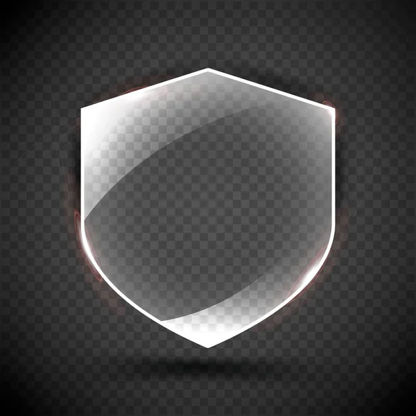 Transparent Shield. Safety Glass Badge Icon. Privacy Guard Banner ...