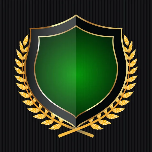 Golden shield with laurel wreath — Stock Vector © totallyout #54610923 Golden shield with laurel wreath — Stock Vector © totallyout #54610923
