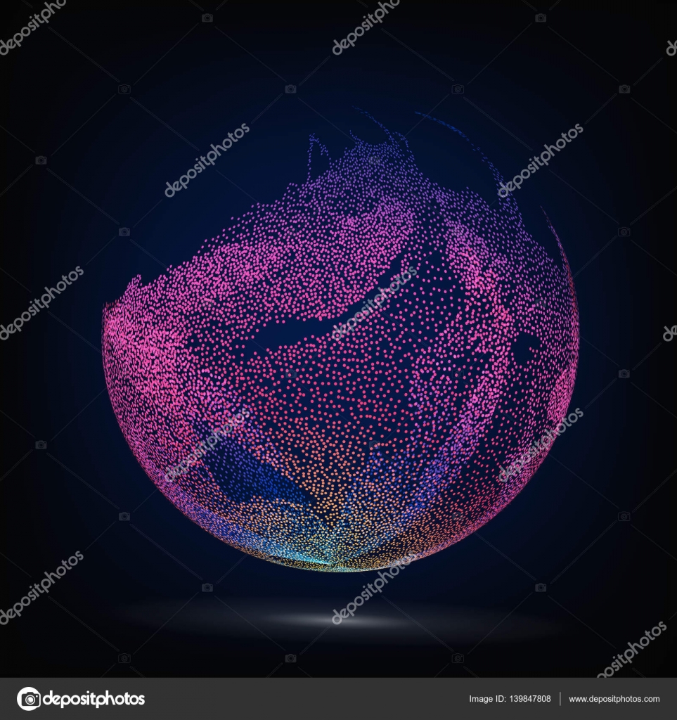 Colorful Sphere Composition Vector. Glowing Abstract Background Stock ...