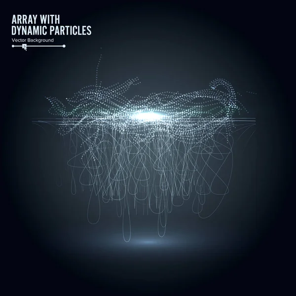 Array Vector With Dynamic Particles. Round Dots And Lines. Graphic ...