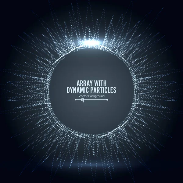 Array Vector With Dynamic Particles. Round Dots And Lines. Graphic Abstract Background Lighting ...
