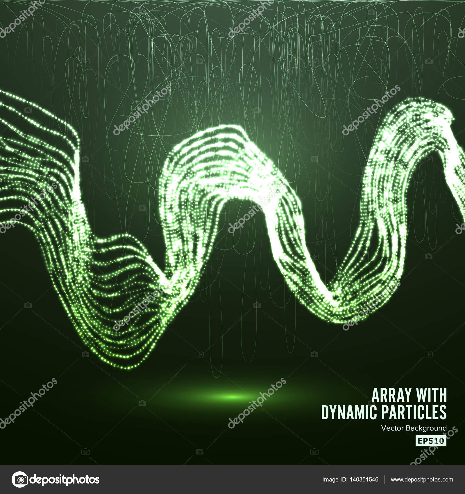 Array Vector With Splash Emitted Particles. Round Shape Of . Visualization Abstract Background ...