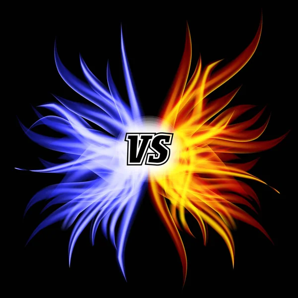 Versus Vector. VS Letters. Flame Fight Background Design. Competition ...