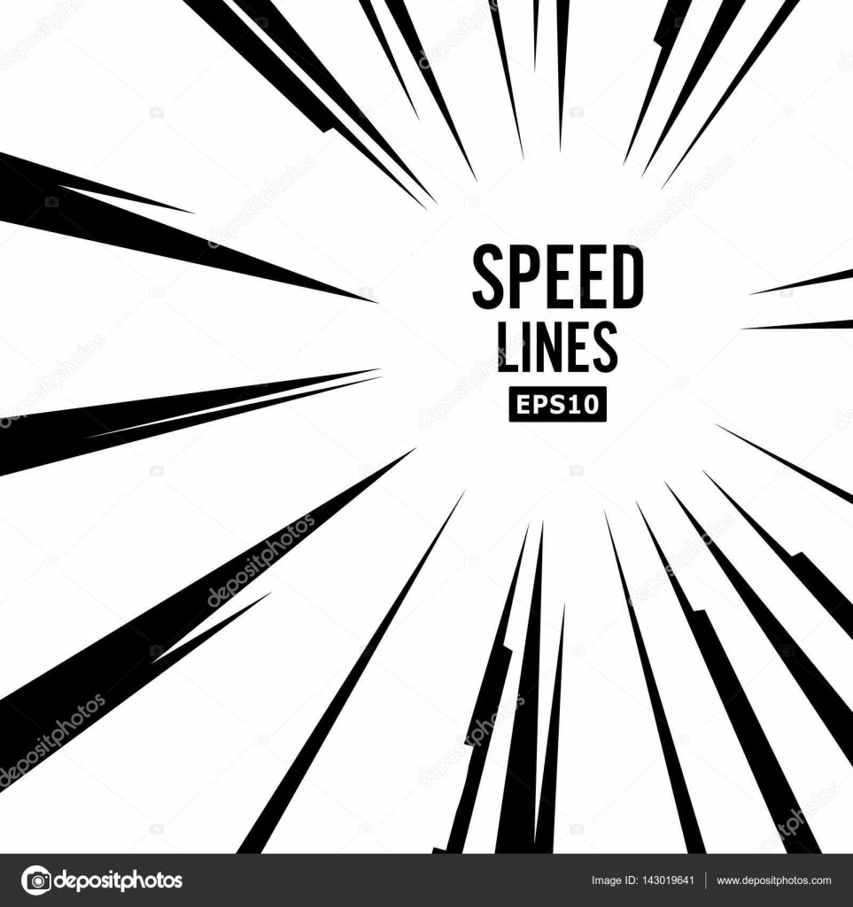 Comic Speed Lines Vector. Explosion Vector Illustration. Square Stamp ...