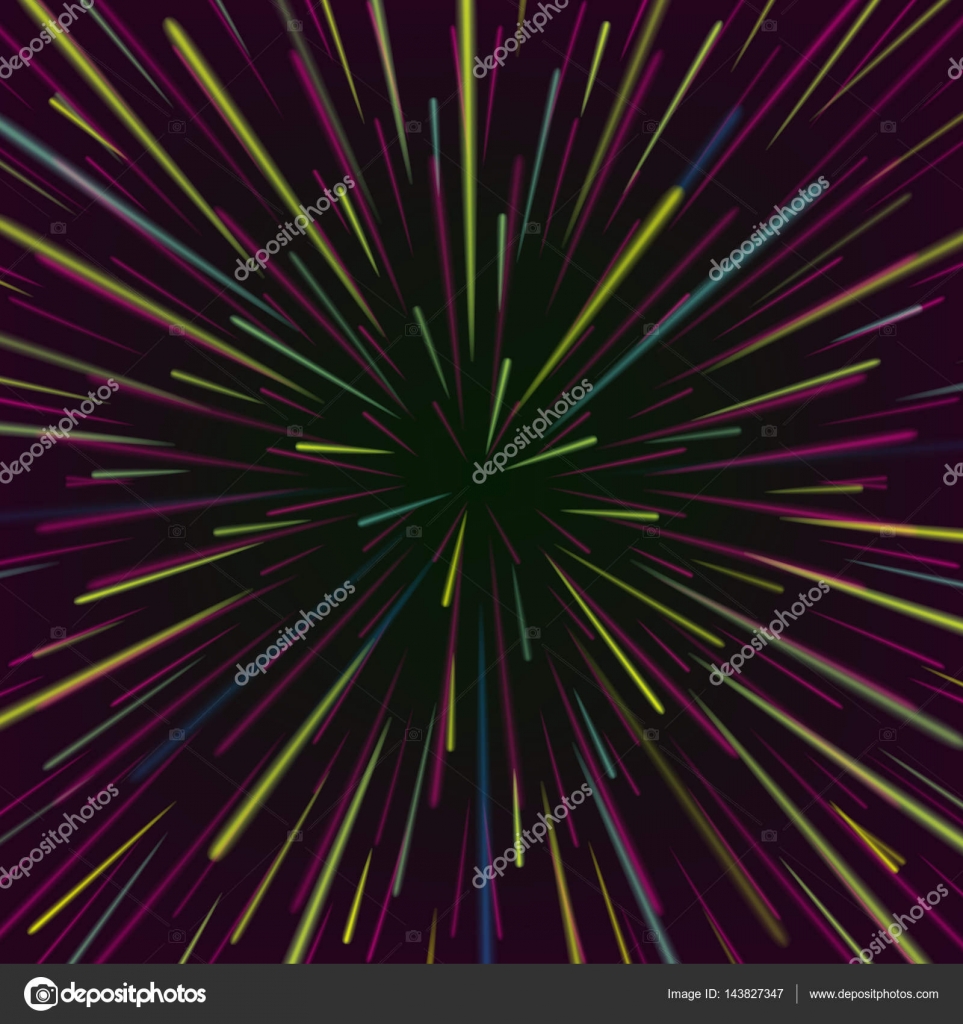 Space Vortex Vector. Abstract Background With Star Warp, Stars Burst Or ...