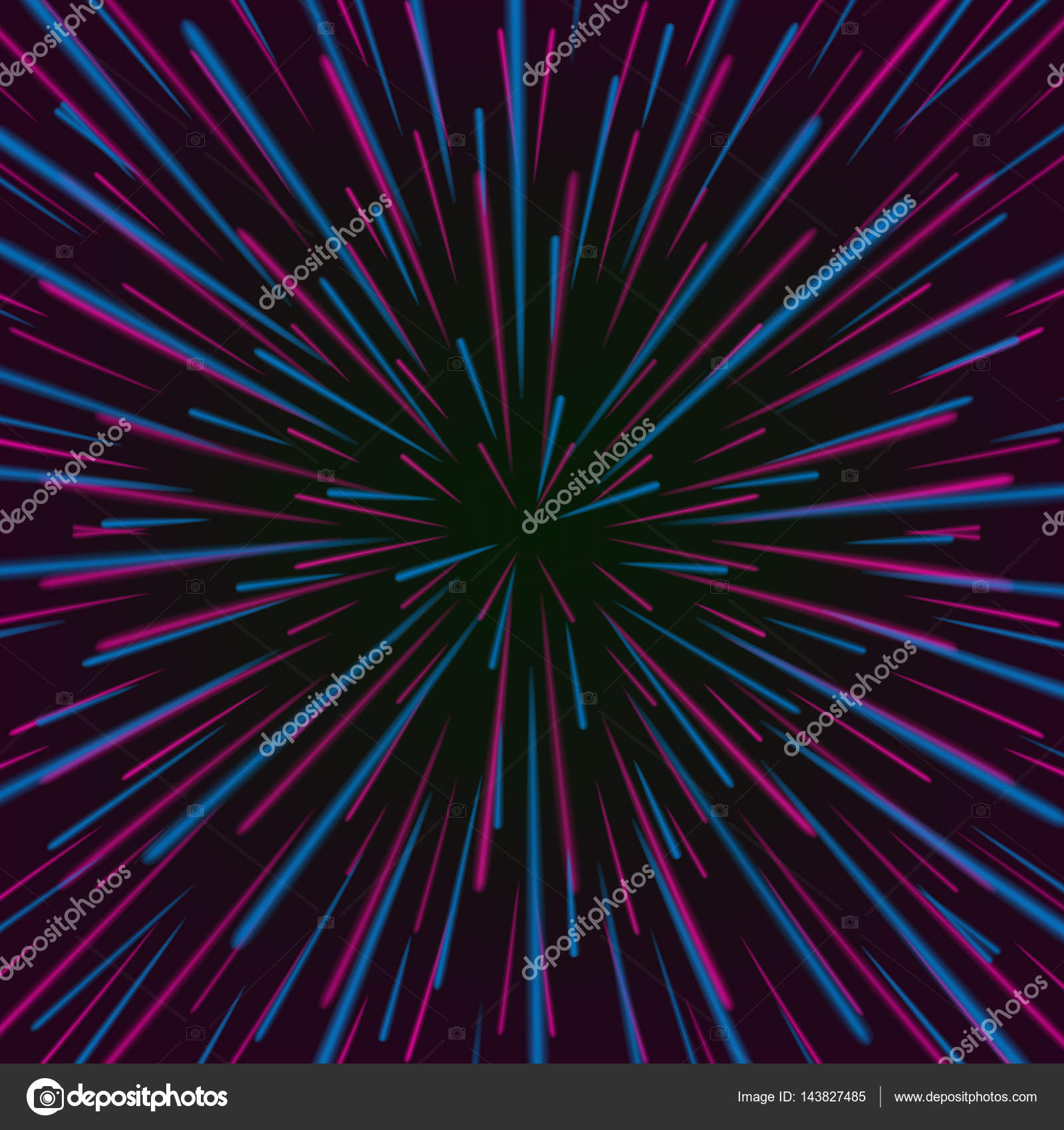Space Vortex Vector. Abstract Background With Star Warp, Stars Burst Or ...