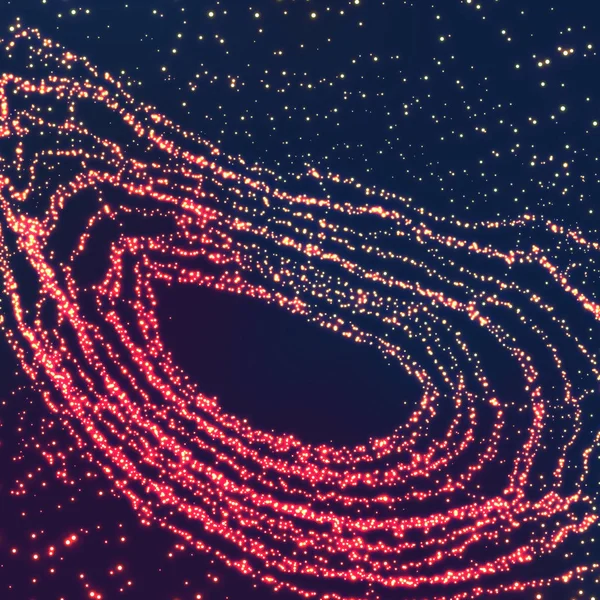 Space Vortex Vector Background. Black Hole From Flying Glowing ...