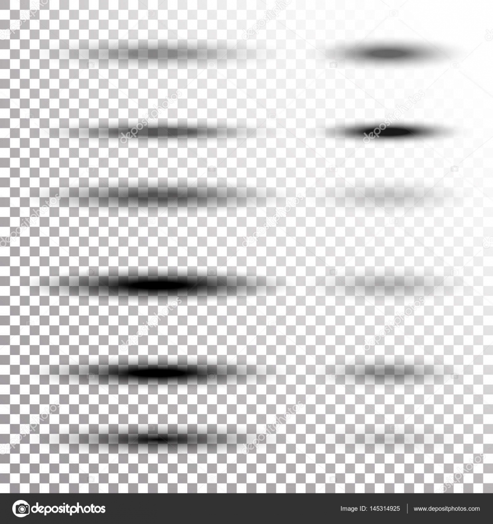 Transparent Soft Shadow Vector. Transparency Oval Shadow With Soft ...