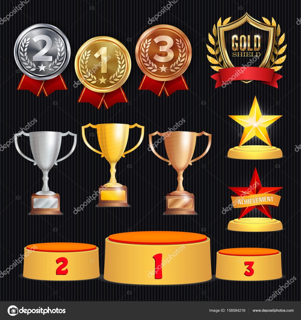 Imágenes Prediseñadas De Trofeo De 1er Lugar