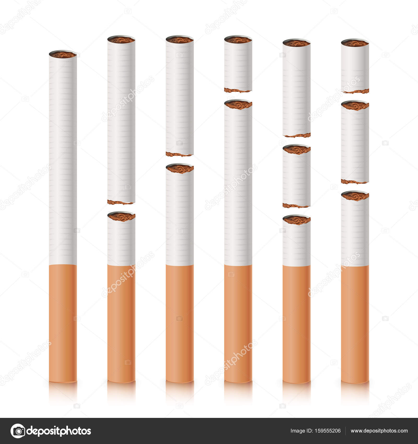 Broken Cigarettes Set Vector. Smoking Kills. Quit Smoking Concept ... Broken Cigarettes Set Vector. Smoking Kills. Quit Smoking Concept ...