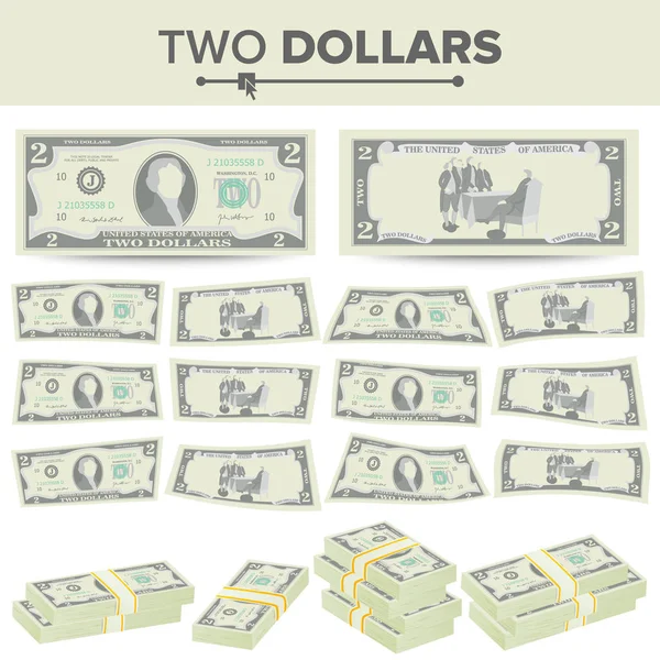 Dollar Stacks Vector. Money Banknotes. Cash Symbol. Money Bill Isolated ...