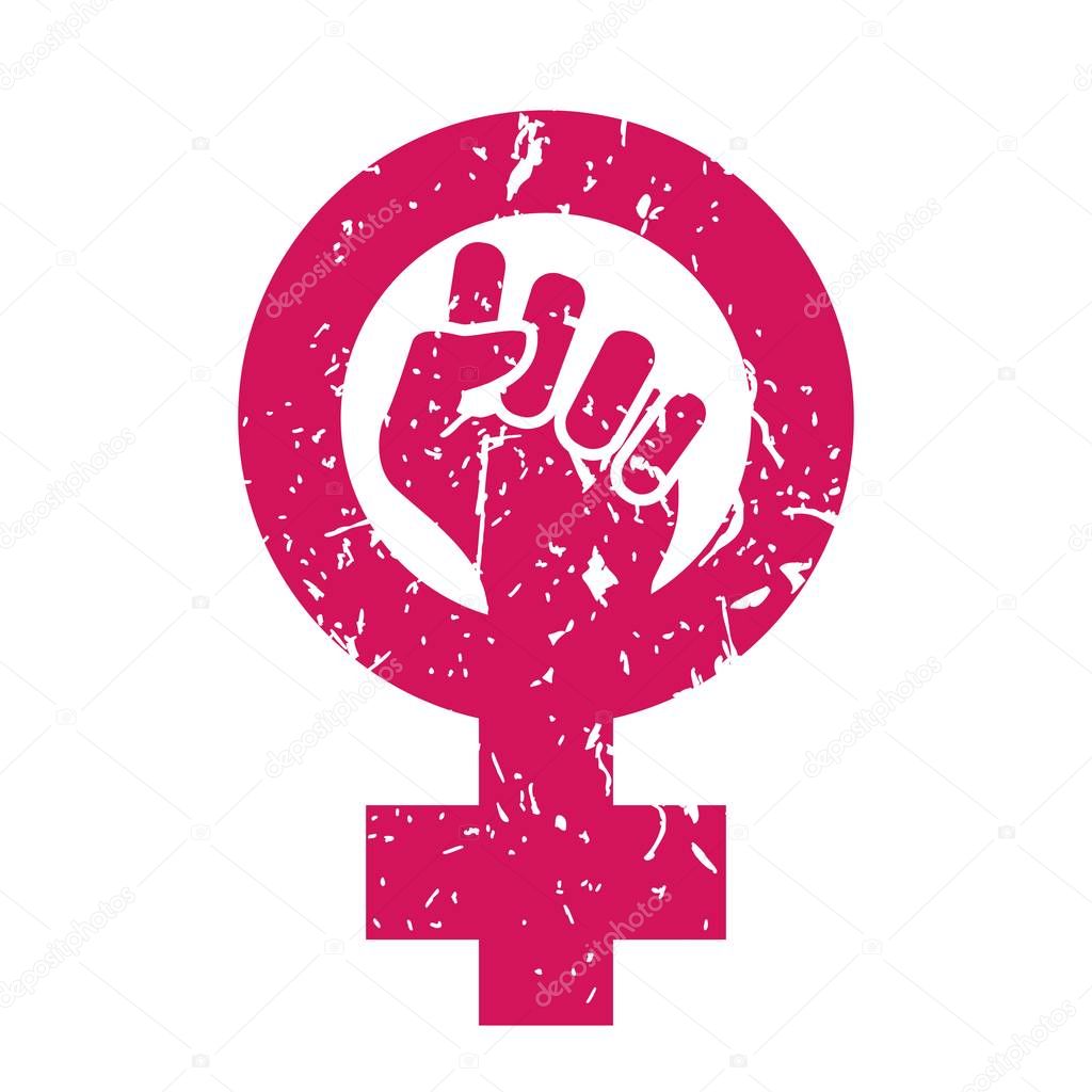 Woman Symbol Vector. Feminism Power. Female Icon. Feminist Hand. Girls ...