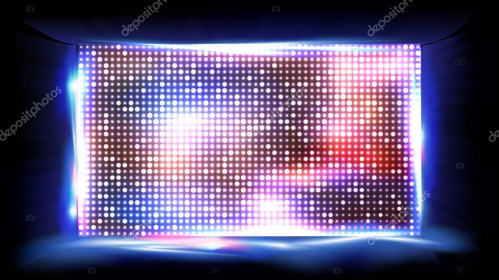 Screen LED Vector. Display, Projection. Stadium Stage. Illustration ...